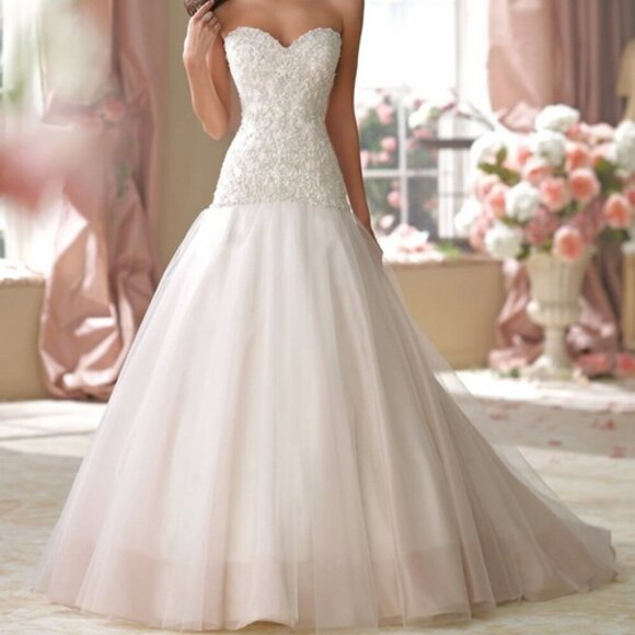 David Tutera | Dresses | David Tutera Ivory Tea Rose Embellished ...